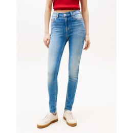 Tommy Jeans Skinny-fit-Jeans »NORA MR SKNY AH1280« mit Logo-Badge Denim Mid Blue Grey 34 - Länge 28 Länge 28 34 Damenjeans von Tommy Jeans