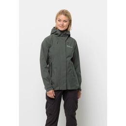 Jack Wolfskin Outdoorjacke »KAMMWEG 2L JKT W« mit Kapuze slate-green M (38/40) M (38/40) Wetterschutzjacke mit Kapuze