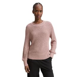 Tom Tailor Denim Strickpullover mit Strick-Struktur Antique Rose Melange XXL (44) XXL (44) V-Ausschnitt-Pullover von Tom Tailor Denim