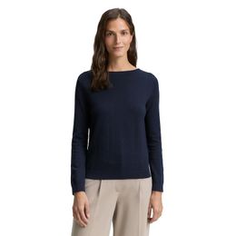 Tom Tailor Strickpullover mit U-Boot Ausschnitt sky captain blue M M Pullover von Tom Tailor