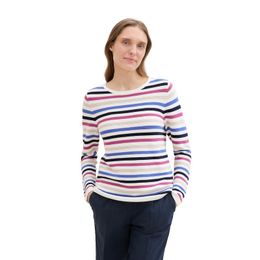 Tom Tailor Strickpullover mit Struktur-Muster colorful knit stripe design XL (42) XL (42) Modischer Rundhalspullover von Tom Tailor