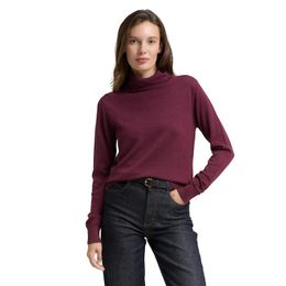 Tom Tailor Rollkragenpullover mit Rippbündchen bordeaux red L L Pullover von Tom Tailor