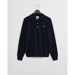 Gant Polokragenpullover &raquo;SUPERFINE LAMBSWOOL&laquo; mit Kn&ouml;pfen, regular fit, Wappenstickerei MARINE M M Pullover von Gant