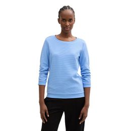 Tom Tailor Denim Sweatshirt mit gerafften Ärmeln light blue L (40) L (40) Shirt von Tom Tailor Denim