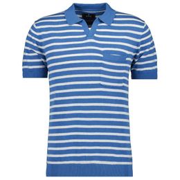 Ragman Poloshirt Royal blau-736 L L Kurzarm-Strickpullover