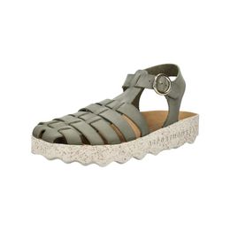 Asportuguesas Riemchensandale »Sandalen Lederimitat« Khaki 35 35 Verschluss: Schließe