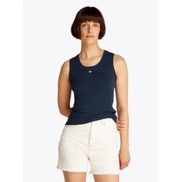 Tommy Jeans Tanktop »TJW ESSENTIAL RIB TANK EXT«, mit gerippter Struktur Dark Night Navy XS (34) XS (34) Damen-Top von Tommy Jeans