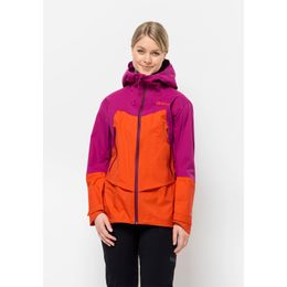 Jack Wolfskin Damen Skijacke &raquo;ALPSPITZE PRO 3L JKT W&laquo; mit Kapuze orange XS (34)