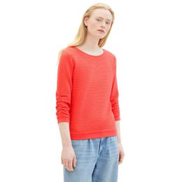 Tom Tailor Denim Sweatshirt mit gerafften Ärmeln plain red L (49) L (49) Shirt von Tom Tailor Denim