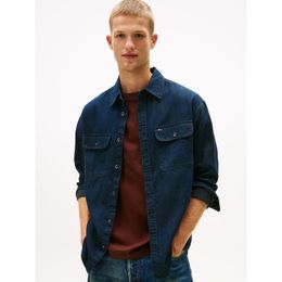 Tommy Jeans Jeanshemd »RELAXED DENIM SHIRT« Relaxed fit mit Rundhalsausschnitt Denim Dark 01 XL - N-Gr N-Gr XL Denimhemd von Tommy Jeans