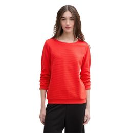 Tom Tailor Denim Sweatshirt mit gerafften Ärmeln scarlet red S (36) S (36) Shirt von Tom Tailor Denim