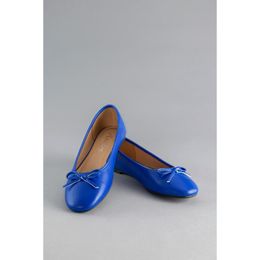ANISTON SHOES Ballerina, Loafer, Slipper, Schlupfschuh - NEUE KOLLEKTION royalblau 36 36 Mit süßer Schleife - aus der neuen ANISTON-Kollektion