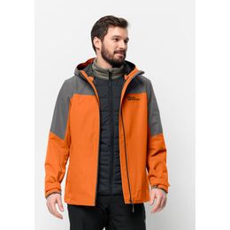 Jack Wolfskin 3-in-1-Funktionsjacke »GLAABACH 3IN1 JKT M« mit Kapuze smokey-grey M (50) M (50) 3-in-1-Jacke