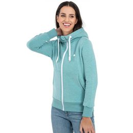 DEPROC Active Damen DEPROC Active Kapuzensweatjacke &raquo;FinjaCMYK II&laquo; weiche Fleecejacke mit K&auml;ngurutasche 40 (M)