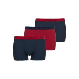 Tom Tailor Boxershorts 3er-Pack, weich, bequem, eng, elastisch, atmungsaktiv Logobund, Baumwollmix rot-mittel-multicolor 4S 4S Herren Unterhose von...