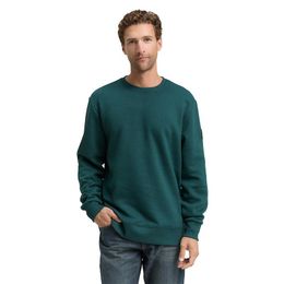 Tom Tailor Sweatshirt mit Logo Stickerei am Arm jasper green navy structure XXL XXL Sweatshirt von Tom Tailor