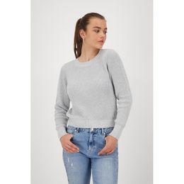 monari Strickpullover »Pullover Basic Lurex« Mit Rundhalsausschnitt ash grey melange 44 44 Stylischer Strickpullover von monari