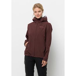 Jack Wolfskin Outdoorjacke »ELSBERG 2.5L JKT W« mit Kapuze dark-maroon L (42/44) L (42/44) Wetterschutzjacke