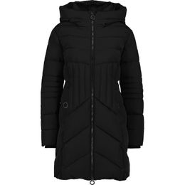 alife and kickin ALIFE & KICKIN Winterjacke &raquo;Damen PriscillaAK A&laquo; mit Kapuze Gef&uuml;tterter kurzer Mantel mit figurbetonter Passform und 2-Wege-Zip black XL XL Stil...