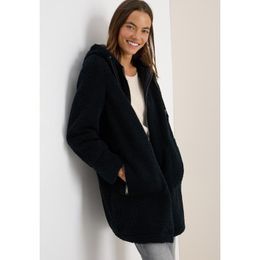 Cecil Kurzmantel mit Kapuze dark navy blue M (40) M (40) Teddy Mantel/lange Teddy Jacke von Cecil