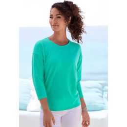 Vivance Damen Langarmshirt &raquo;mit modischer Struktur&laquo; 2er-Pack, aus b&uuml;gelfreier Qualit&auml;t mit Baumwolle blau 32/34
