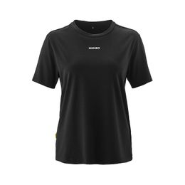 Gonso Rundhalsshirt »OffBike T-Shirt W« Damen T-Shirt mit Logo, Off-Bike Shirt, Körpernahe Passform schwarz 38 38 Körpernahe Passform