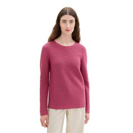 Tom Tailor Strickpullover mit Struktur-Muster pink velvet XXXL(46) XXXL(46) Modischer Rundhalspullover von Tom Tailor