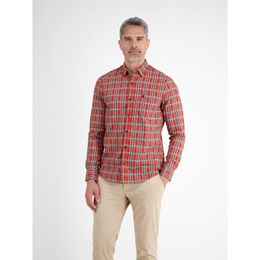 Lerros Karohemd »Flanell-Karohemd für Herren« SCANDINAVIAN RED XXL - extraweit extraweit XXL REGULAR FIT (normale Passform)