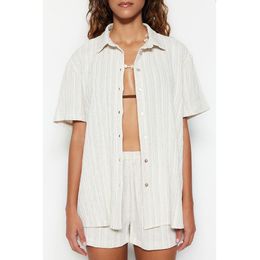 Trendyol 2tlg. Outfit in Creme - 65% | Gr&ouml;&szlig;e L | Damen-blusen
