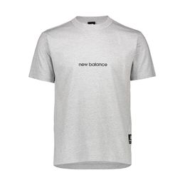 New Balance Shirt "Literature" in Grau - 62% | Gr&ouml;&szlig;e L | Herren-plussize
