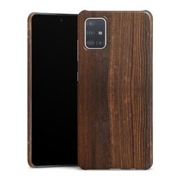 DeinDesign Galaxy A51 Handy Premium Case Smartphone Handyh&uuml;lle Schutzh&uuml;lle gl&auml;nzend Wood Nut Tree Wooden Look Premium Case