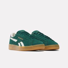 Sneaker REEBOK CLASSIC "CLUB C GROUNDS UK", Gr. 36,5, grün (collegiategrün, schwarz, gum), Leder, Synthetik, Schuhe