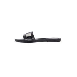 Calvin Klein Jeans Pantolette Damen Größe 41 schwarz / silber