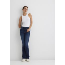 Bootcut-Jeans Mavi "MARIA", Damen, Gr. 26, Länge 34, schwarz brushed str, 86% Baumwolle, 12% Polyester, 2% Elasthan, normal normal, Jeans, Bootcut Jeans