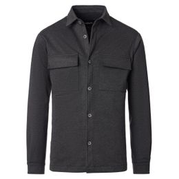 Langarmhemd Venti "Venti Hemdjacke uni", Herren, Gr. 50, Normalgr&ouml;&szlig;en, schwarz, 72% Polyester, 16% Viskose, 7% Elasthan, 5% Polyamid, unifarben, Hemden