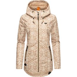 Ragwear Funktionsjacke 'Zuzka' Damen Gr&ouml;&szlig;e L dunkelbeige / wei&szlig;