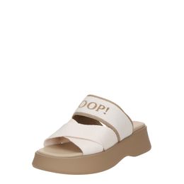 JOOP! Pantolette 'Nastro Marna' Damen Gr&ouml;&szlig;e 36 dunkelbeige / wei&szlig;