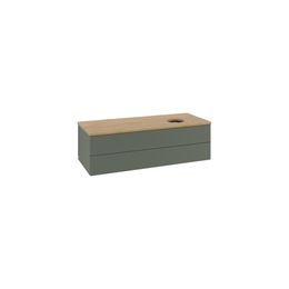 Villeroy & Boch V&B Waschtischunterschrank mit Frontstruktur, mit Beleuchtung Antao 120x36x50cm, WBP hon. Oa, lea gre. m Lac ; Villeroy & Boch (L23111HL)