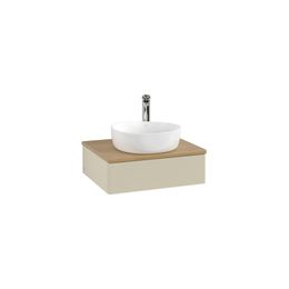 Villeroy & Boch V&B Waschtischunterschrank mit Frontstruktur -Beleuchtung Antao 60x19x50cm, HL, WBP hon. Oa, si Gr m Lac ; Villeroy & Boch (L07151HJ)