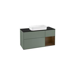 Villeroy & Boch V&B Waschtischunterschrank Wandbeleuchtung Finion 120cm, Pl b m, Rg re wal ven, Oli. m Lac ; Villeroy & Boch (G302GNGM)