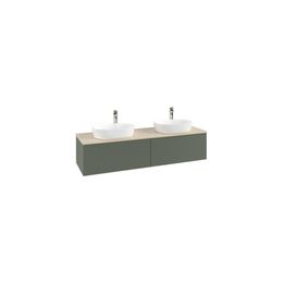 Villeroy & Boch V&B Waschtischunterschrank mit Frontstruktur, mit Beleuchtung Antao 160x50cm, HL, WBP botti., lea gre. m Lac ; Villeroy & Boch (L39153HL)