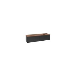 Villeroy & Boch V&B Waschtischunterschrank ohne Frontstruktur Antao 160x50cm, HL, WBP w. wal, bla m Lac ; Villeroy & Boch (K38052PD)