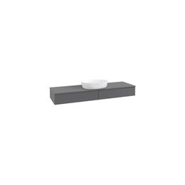 Villeroy & Boch V&B Waschtischunterschrank mit Frontstruktur Antao 160x50cm, WBP-farbe Lac, Anthrac. m Lac ; Villeroy & Boch (K14110GK)