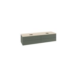 Villeroy & Boch V&B Waschtischunterschrank mit Frontstruktur, mit Beleuchtung Antao 160x50cm, WBP botti., lea gre. m Lac ; Villeroy & Boch (L28113HL)