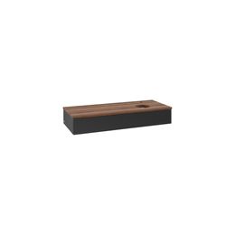 Villeroy & Boch V&B Waschtischunterschrank ohne Frontstruktur, mit Beleuchtung Antao 120x19x50cm, HL, WBP w. wal, bla m Lac ; Villeroy & Boch (L12052PD)