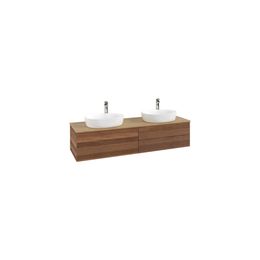 Villeroy & Boch V&B Waschtischunterschrank mit Frontstruktur, mit Beleuchtung Antao 160x50cm, HL, WBP-farbe hon. Oa, w. wal ; Villeroy & Boch (L28151HM)