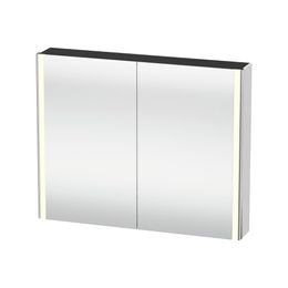 Duravit Universal-Spiegelschrank XSquare 100x80x15,5cm, Tau supermatt, 2 Tür, LED (XS7113083830000)