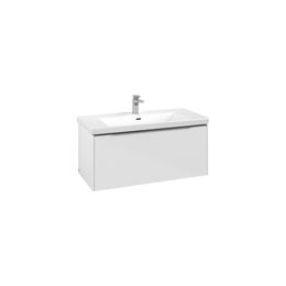 Villeroy & Boch V&B Waschtischunterschrank Subway 3.0 97,3x42,9x47,8cm, o LE/Gr AL g, Bri wh. ; Villeroy & Boch (C56900VE)