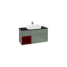 Villeroy & Boch V&B Waschtischunterschrank Finion 120cm, Pl bla m, Reg li Peo, Oli. m Lac ; Villeroy & Boch (F412HBGM)