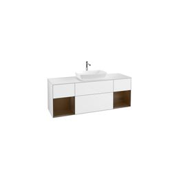 Villeroy & Boch V&B Waschtischunterschrank Finion 160cm, Pl w m, Reg wal ven, glo wh. Lac ; Villeroy & Boch (F861GNGF)